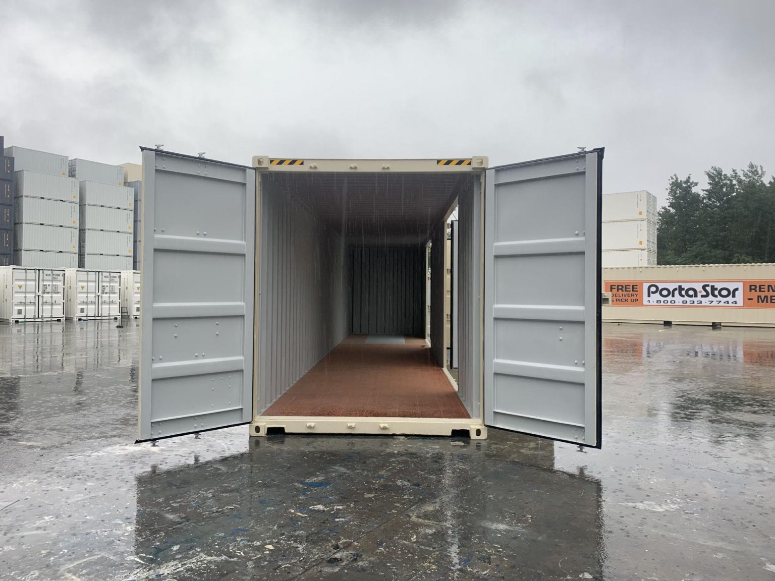 Storage Container w/ two sets of Cargo Doors on One Side